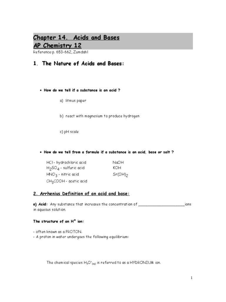 Acids and Bases: AP Chemistry Guide | PDF | Acid | Ph