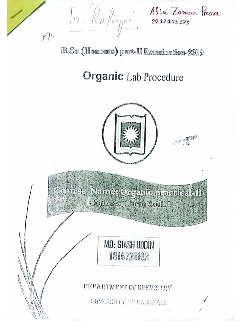 Organic Lab Manual | PDF