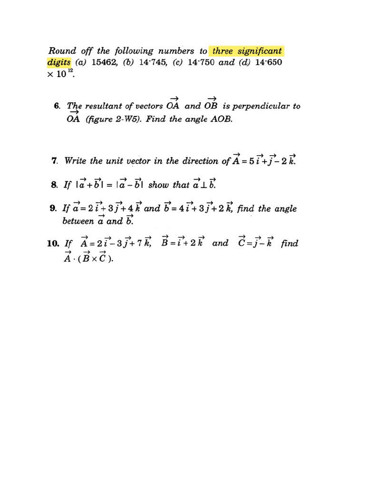 Vector Sum | PDF
