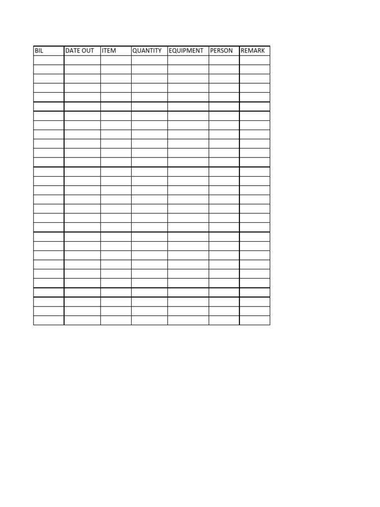 Inventory Card Out | PDF