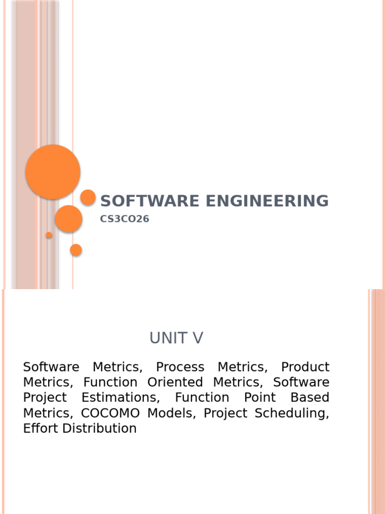 Software Metrics and Project Estimation | PDF | Performance Indicator ...