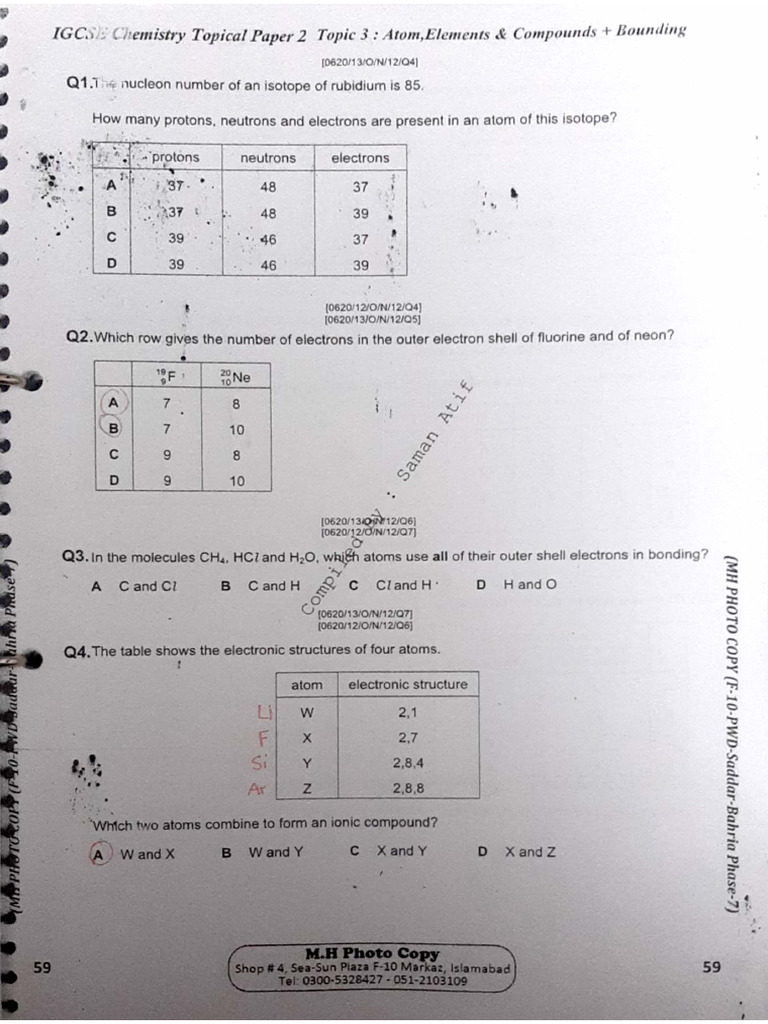 Atom, Elements and Compound + Bonding | PDF