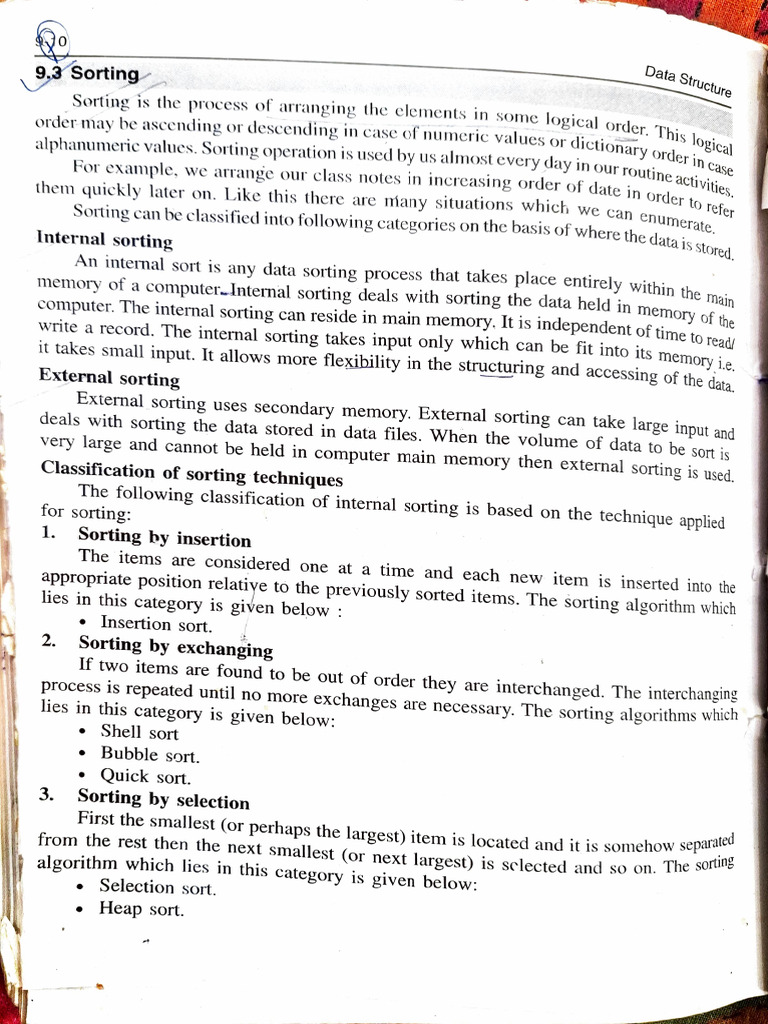 Unit 4 Sorting and Hashing | PDF