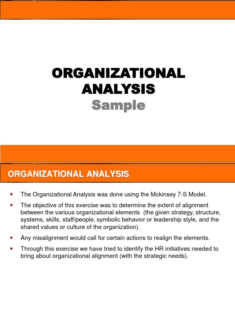7S Analysis - A Sample | Leadership | Competence (Human Resources)