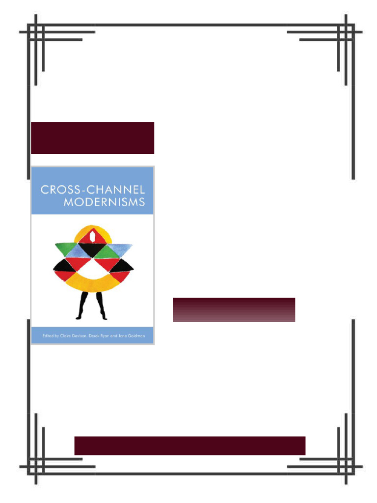Cross Channel Modernisms 1st Edition Claire Davison Editor Derek Ryan ...