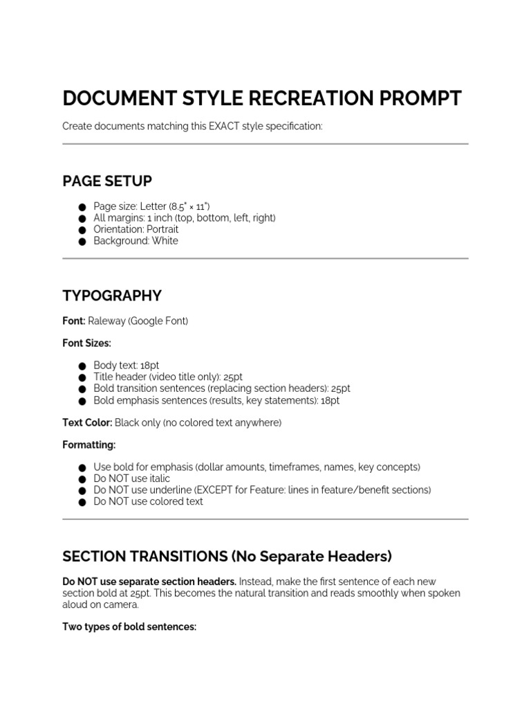 Document Style Specification Guide | PDF