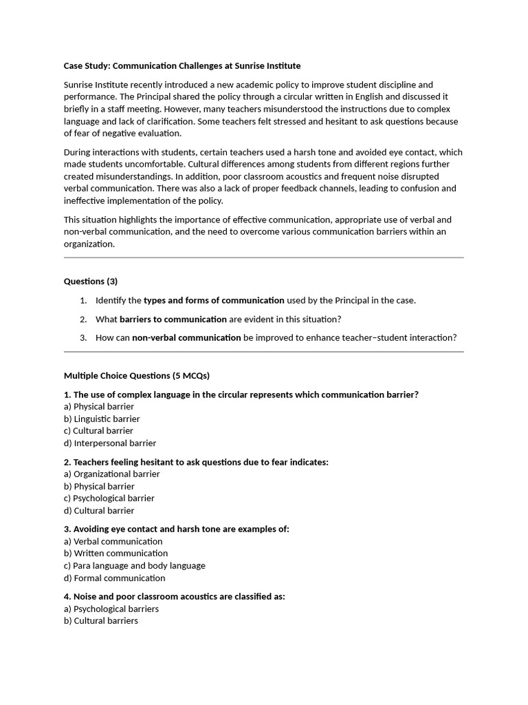 Case Study 1 | PDF