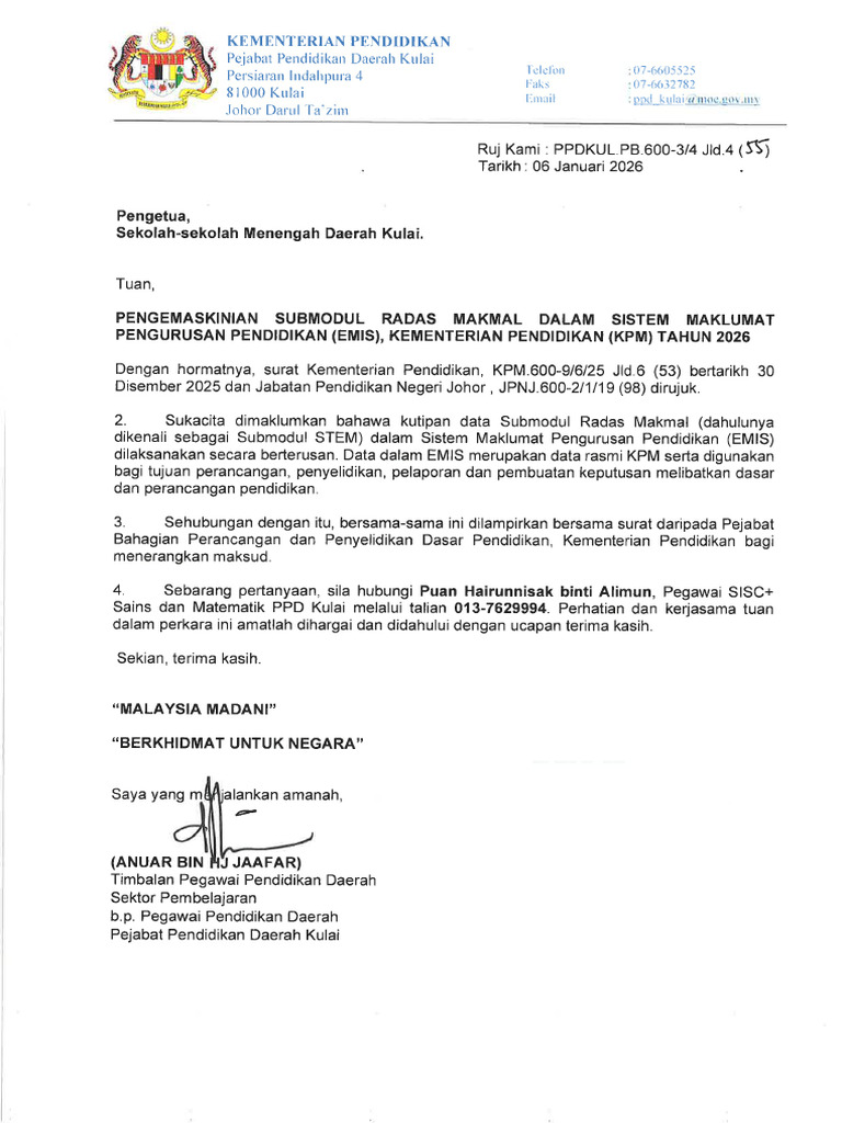 Kemaskini Submodul Radas Makmal | PDF