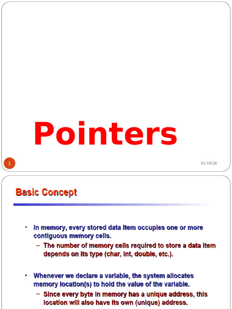 11 Pointers | PDF | Pointer (Computer Programming) | Integer (Computer ...