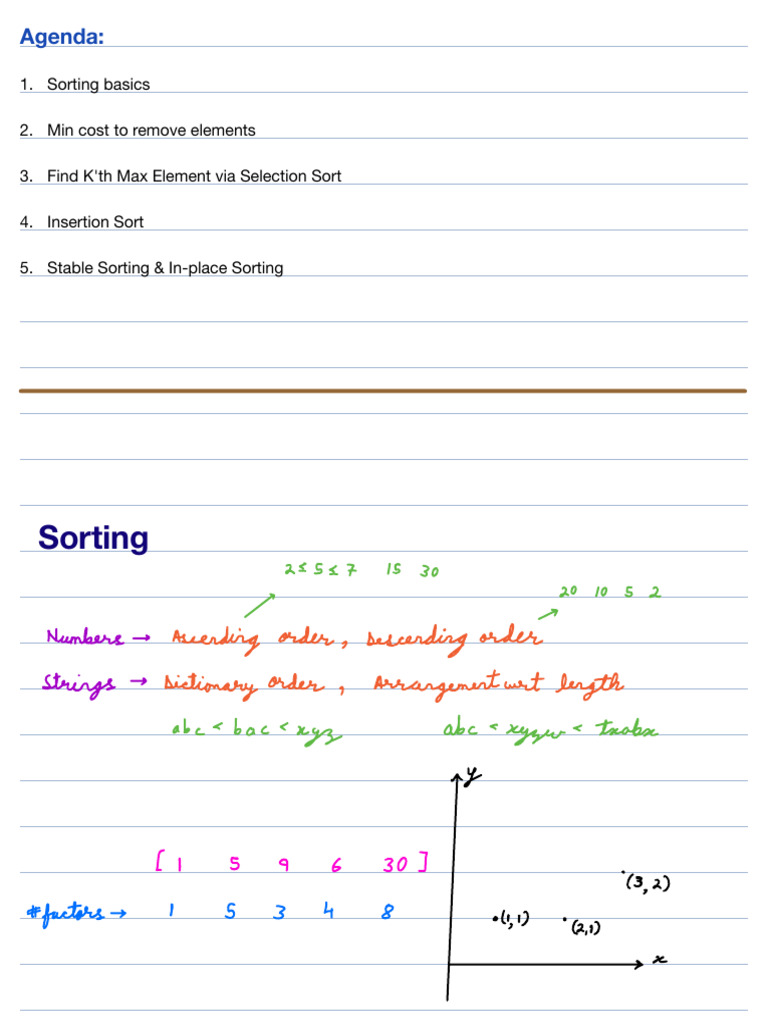 DSA 101 Sorting 1 Copy | PDF | Information Retrieval | Data Management