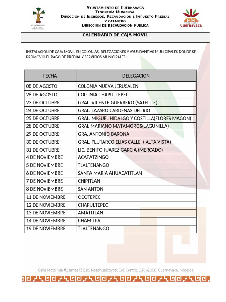 Calendar i o Caja Movil | PDF