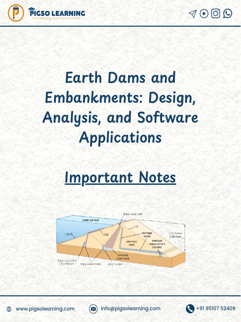 Earth Dams: Design and Software Insights | PDF | Soil Mechanics | Dam