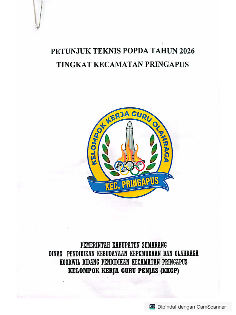 Juknis Popda 2026 Kec. Pringapus | PDF