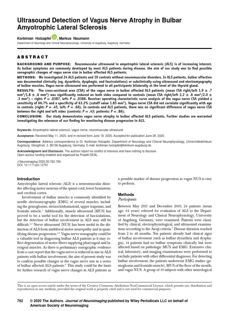 Journal of Neuroimaging - 2020 - Holzapfel - Ultrasound Detection of ...