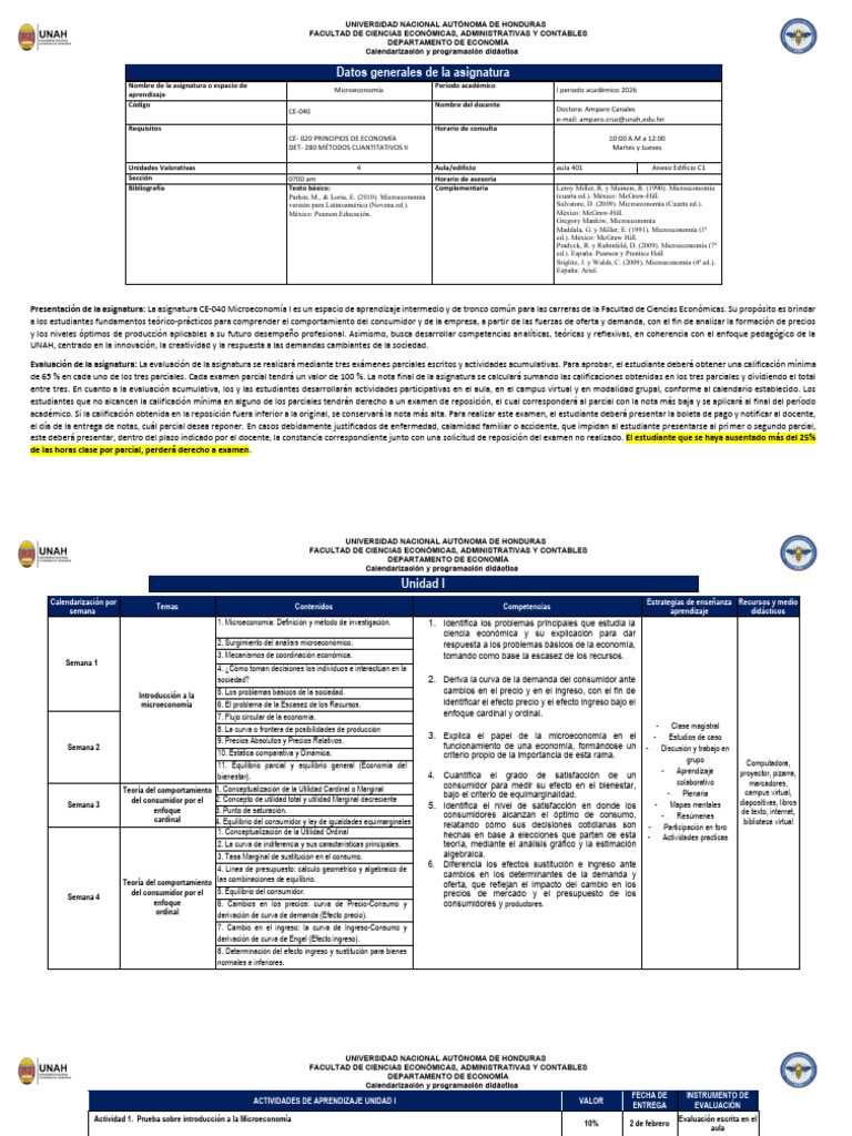 Programación Didáctica Microeconomia IPAC 2026_0700 | PDF | Mercado ...