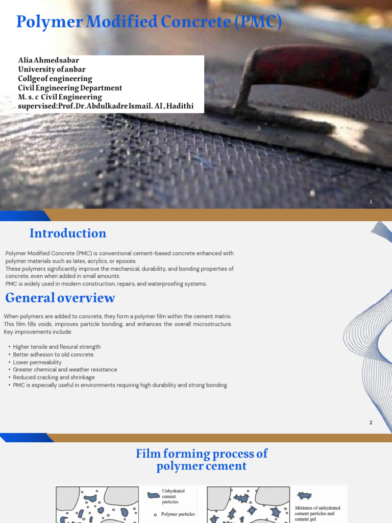 Alia Ahmed PMC (1) | PDF | Concrete | Polymers