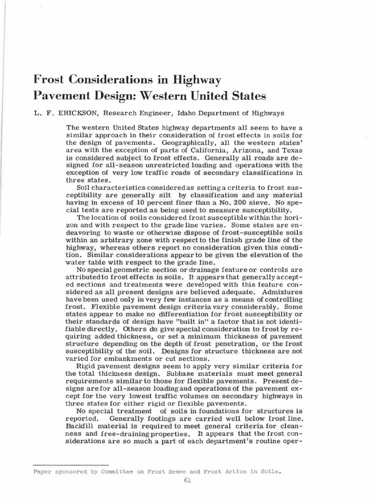 Frost Effects in Western US Highway Design | PDF | Road Surface | Concrete