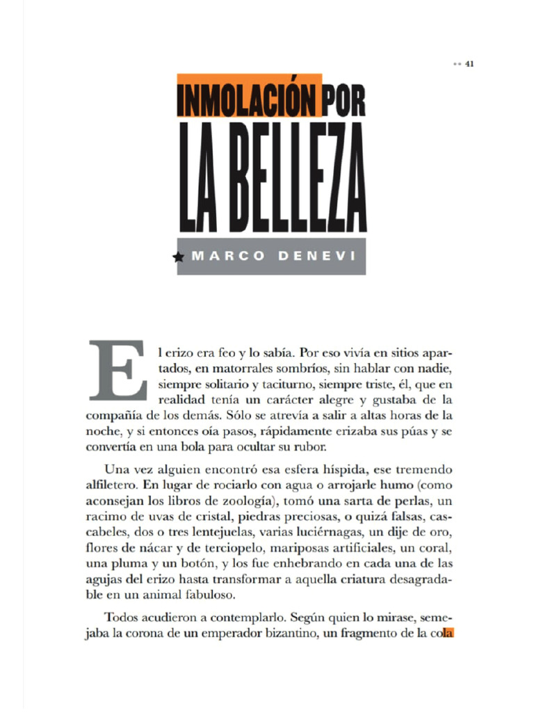 Inmolacion Por La Belleza | PDF