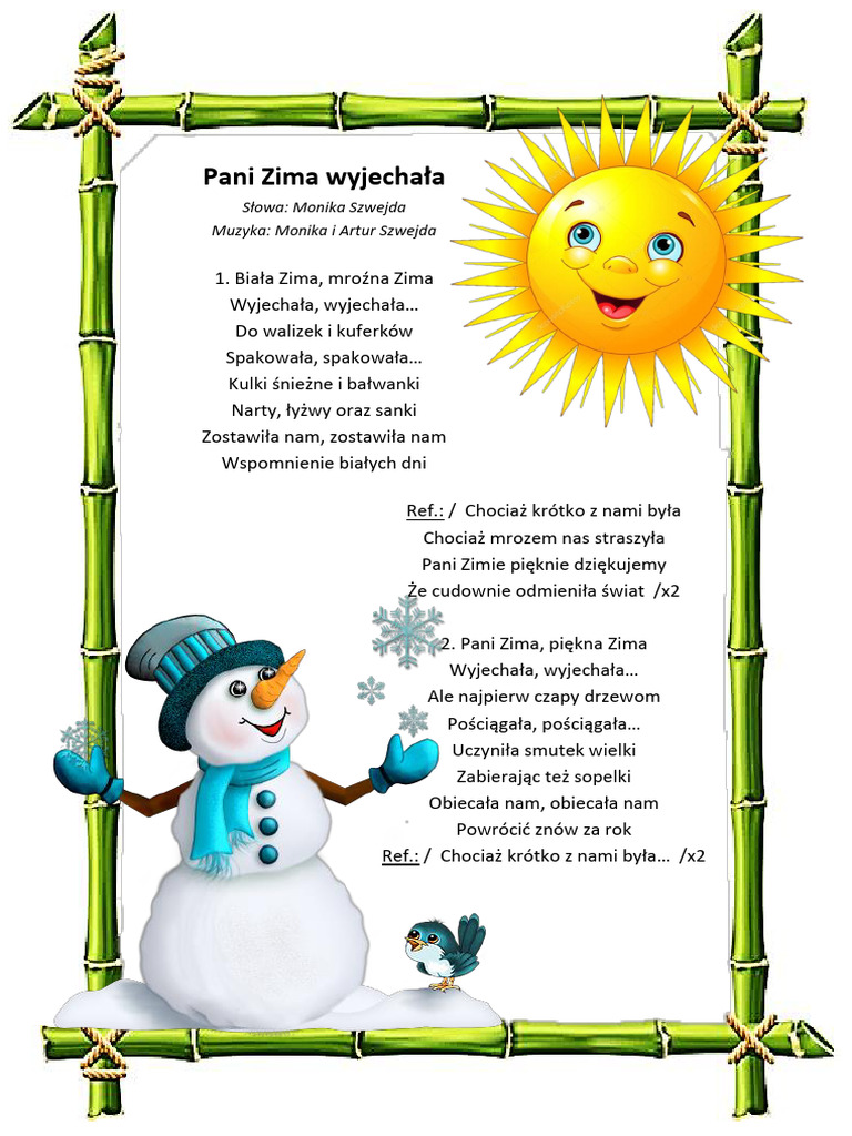 Pani Zima Wyjechaêa - Tekst | PDF