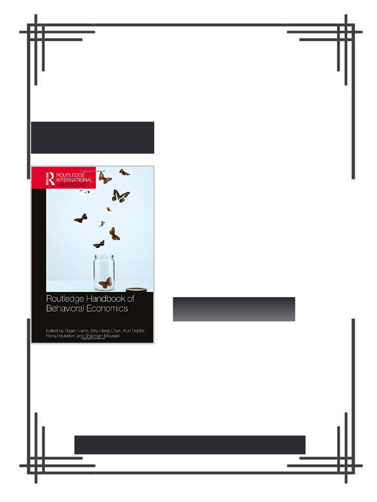 Routledge Handbook of Behavioral Economics 1st Edition Roger Frantz Et ...