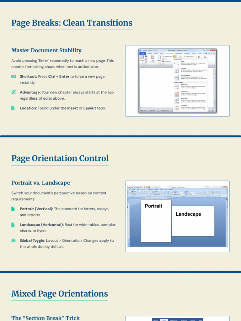 Microsoft Word Mastery - Page Setup | PDF