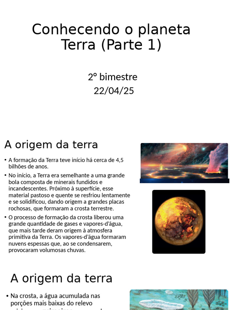 Conhecendo o planeta Terra (Parte 1) | PDF | Terra | Sistema Solar