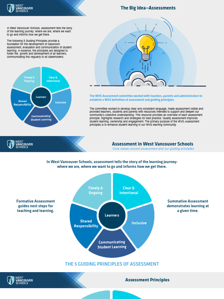 Assessment Principles Full Document | PDF | Educational Assessment | Learning