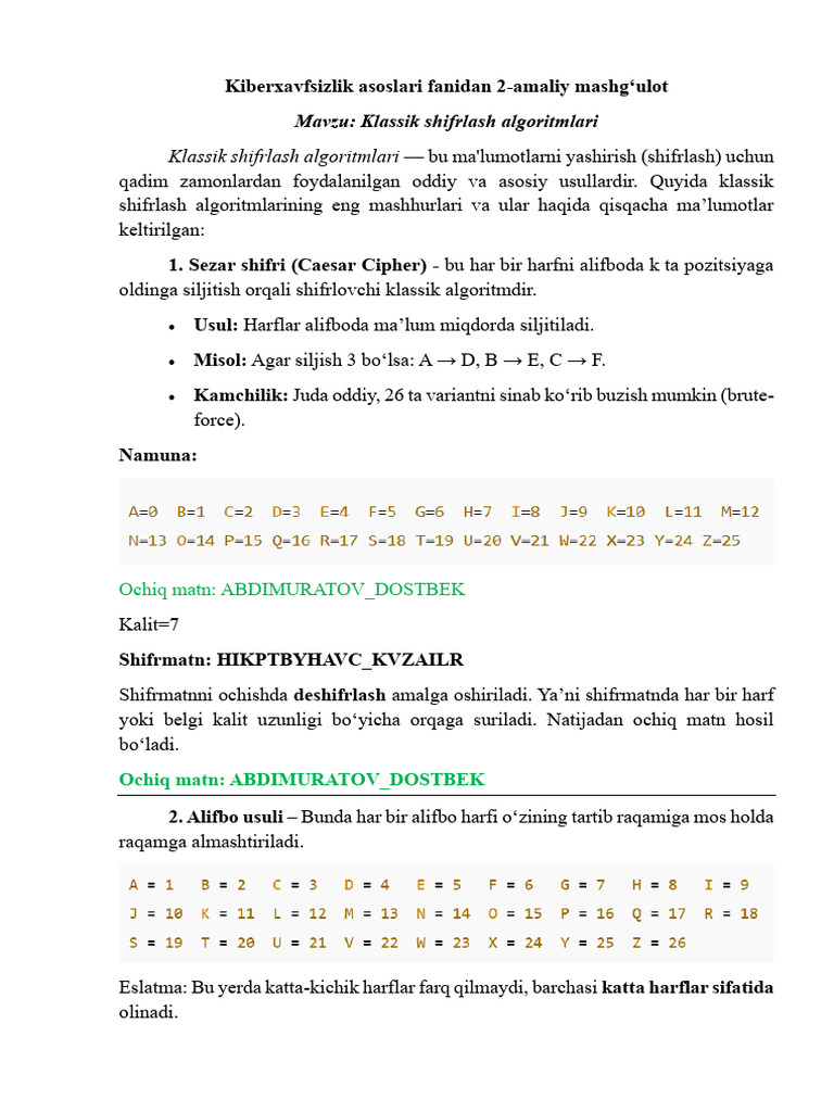Amaliyot_2 | PDF
