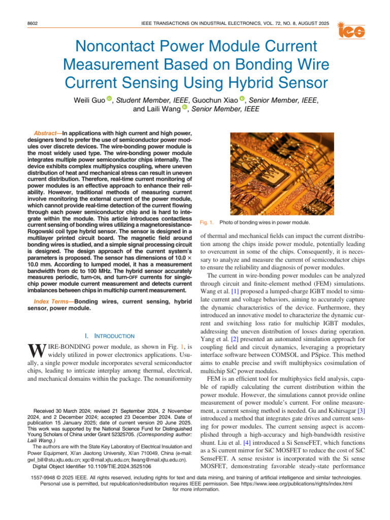 Noncontact Current Sensing in Power Modules | PDF | Inductor | Inductance