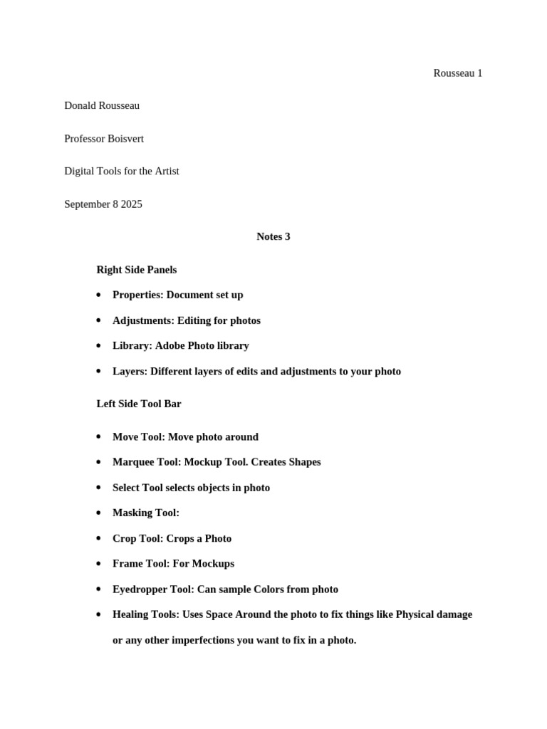 Digital Tools for the Artist Notes 3 | PDF