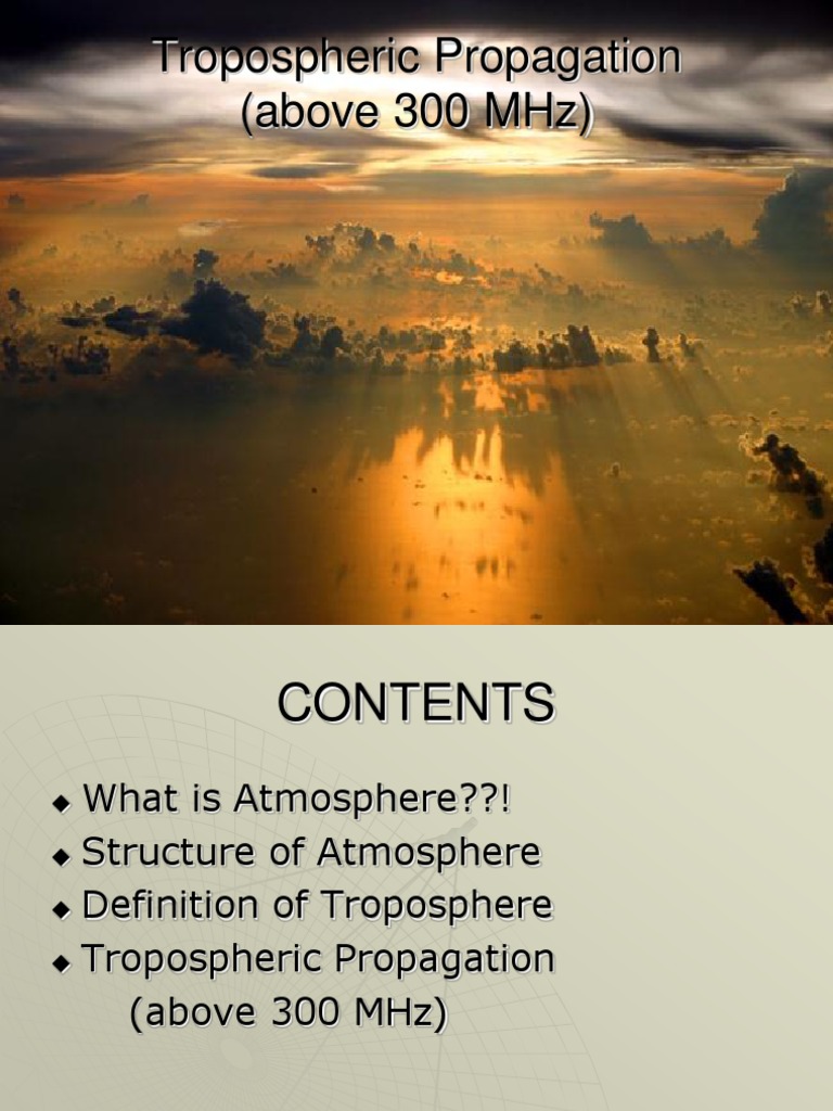 Tropospheric Propagation Explained | PDF | Atmosphere Of Earth | Refraction