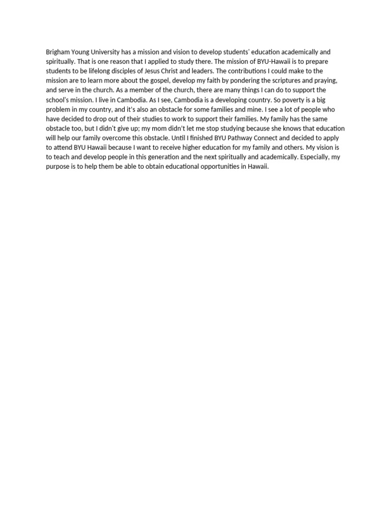 My Vision Essay | PDF