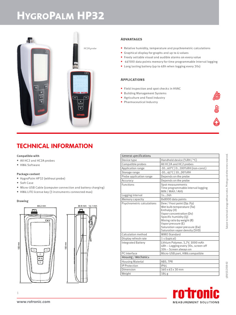 HygroPalm HP32 Technical Overview | PDF