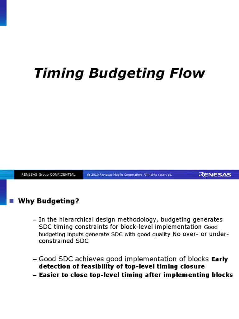 Timing Budgeting Flow | PDF | Library (Computing) | Input/Output