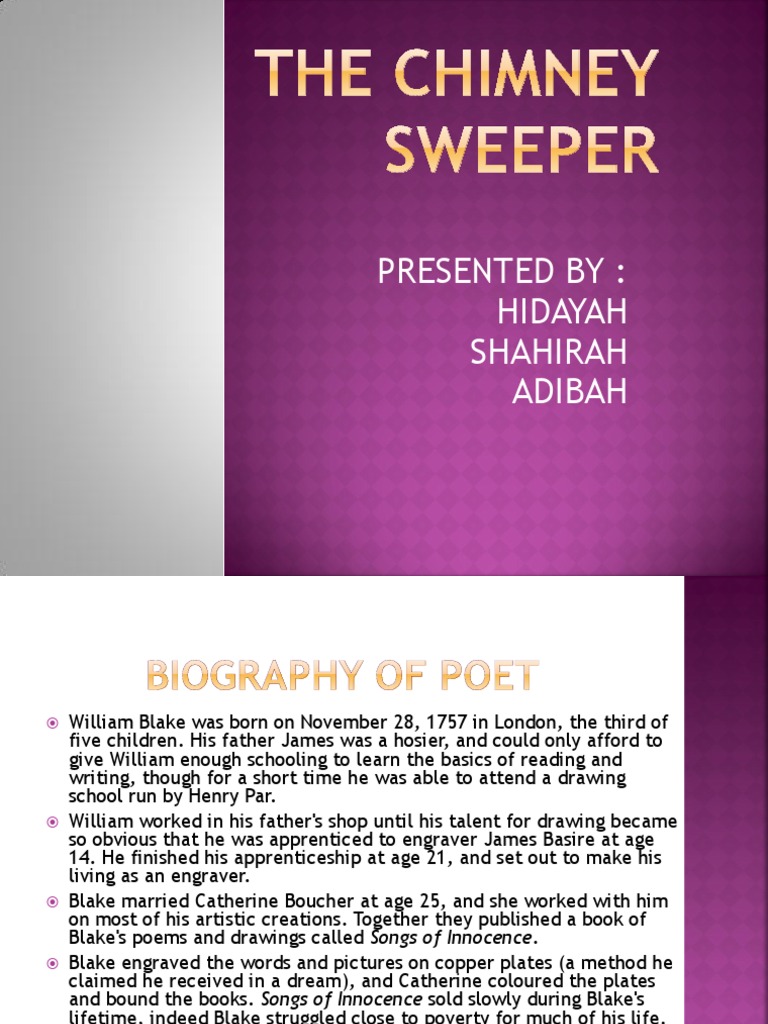 Chimney Sweeper | PDF | William Blake | Poetry