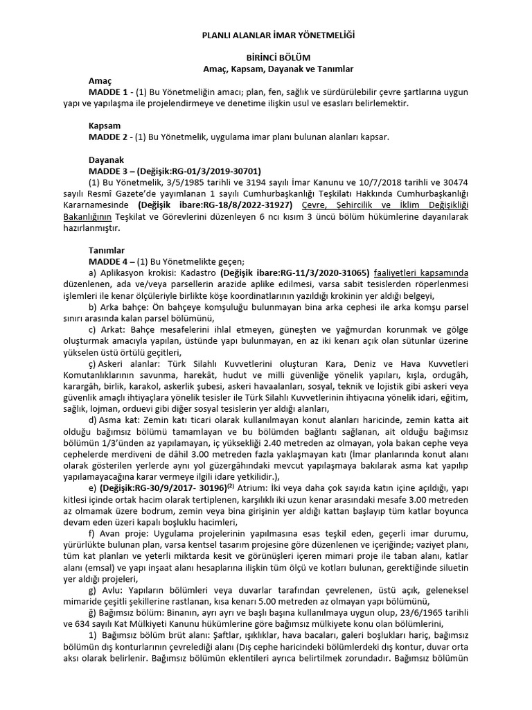 imar yönetmeliği | PDF
