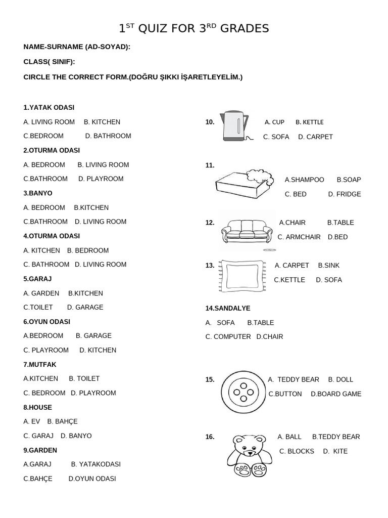 3rd Grade English Vocabulary Quiz | PDF | Chess Theory | Chess