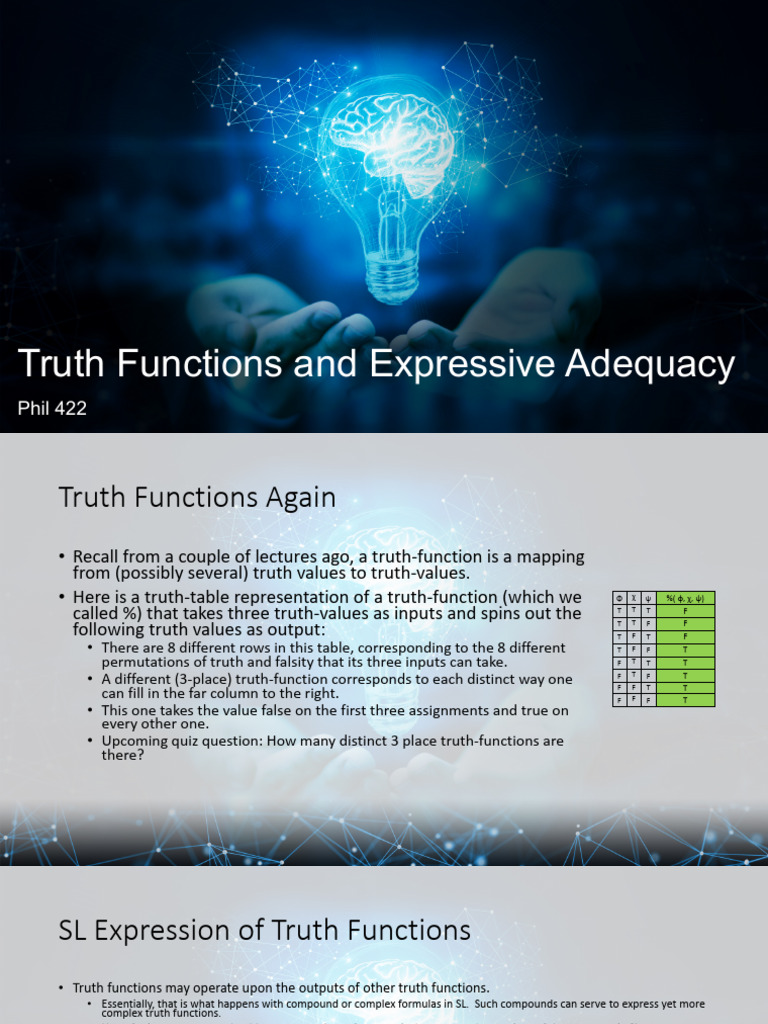 Lecture 5 (Expressive Adequacy) | PDF | Syntax (Logic) | Boolean Algebra