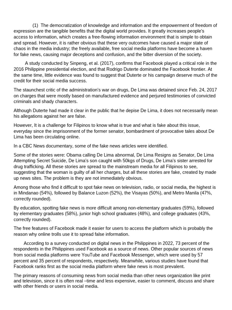 Background Case Analysis | PDF | Rodrigo Duterte | Facebook