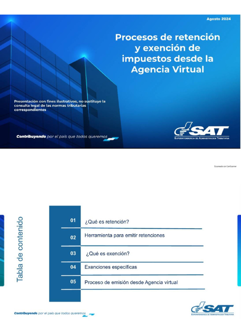 Procesos de Retención y Exención de Impuestos desde la Agencia Virtual | PDF