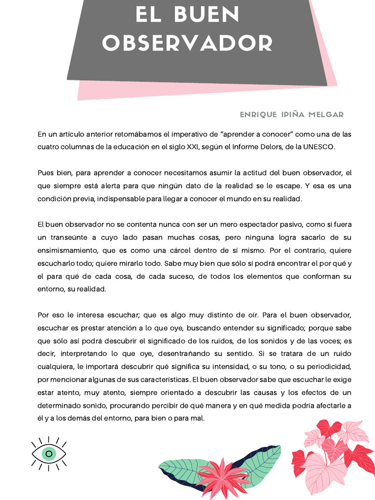 Lectura El buen observador_260119_171212 | PDF