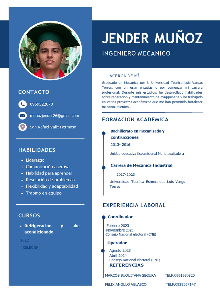 CV Jender Muñoz AP | PDF