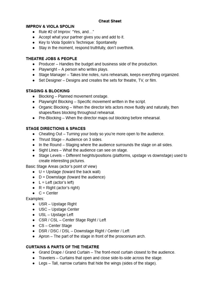 Theatre Basics: Roles, Techniques, and Terms | PDF | Puppets | Puppetry