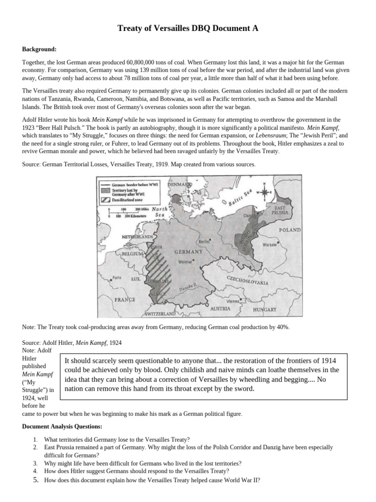 ToV DBQ Doc A With Questions | PDF | German Empire | Adolf Hitler
