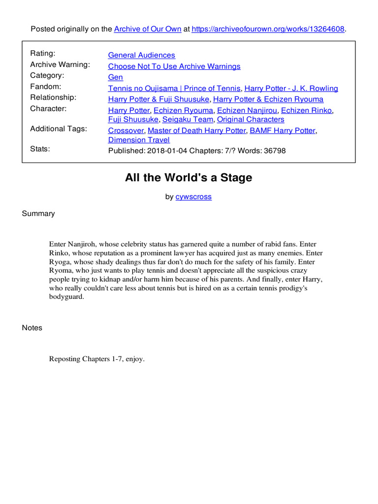 All the Worlds a Stage | PDF