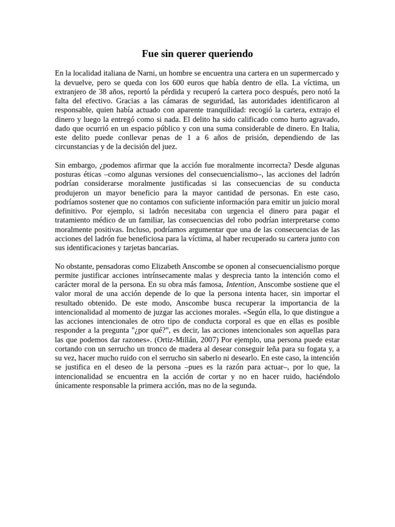 Fue Sin Querer Queriendo | PDF | Robo | Moralidad