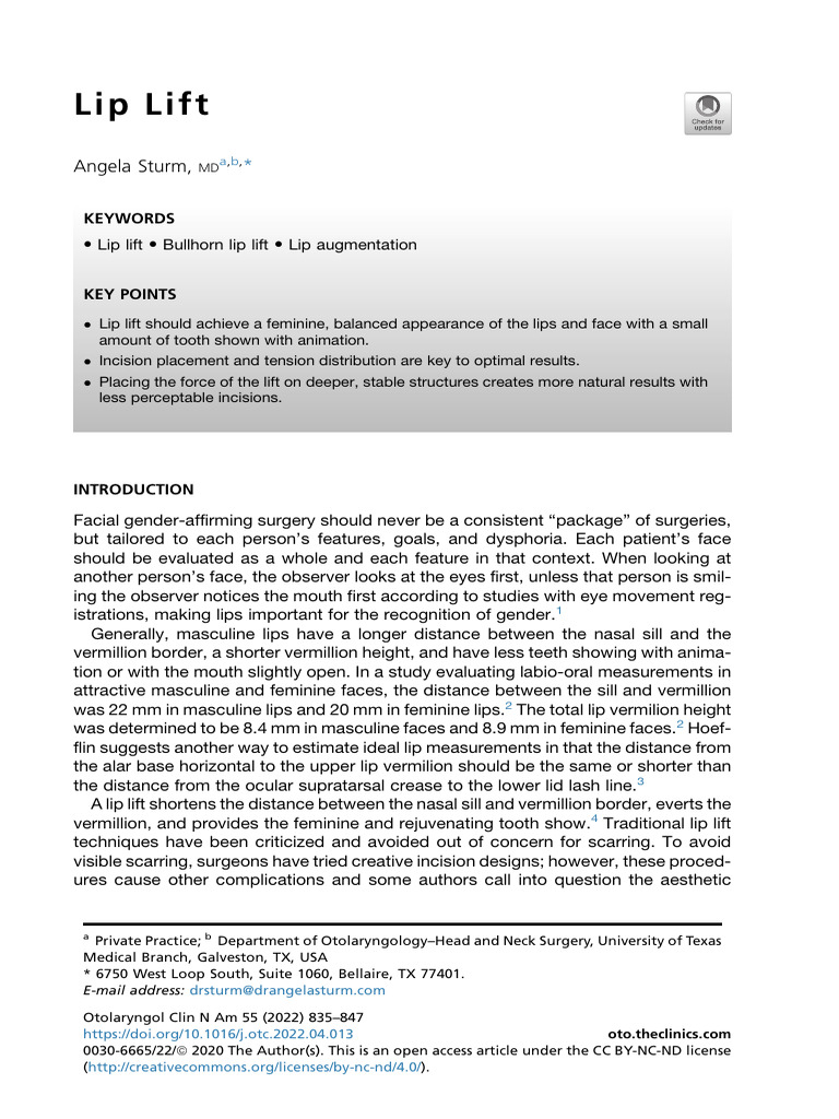 Lip Lift | PDF