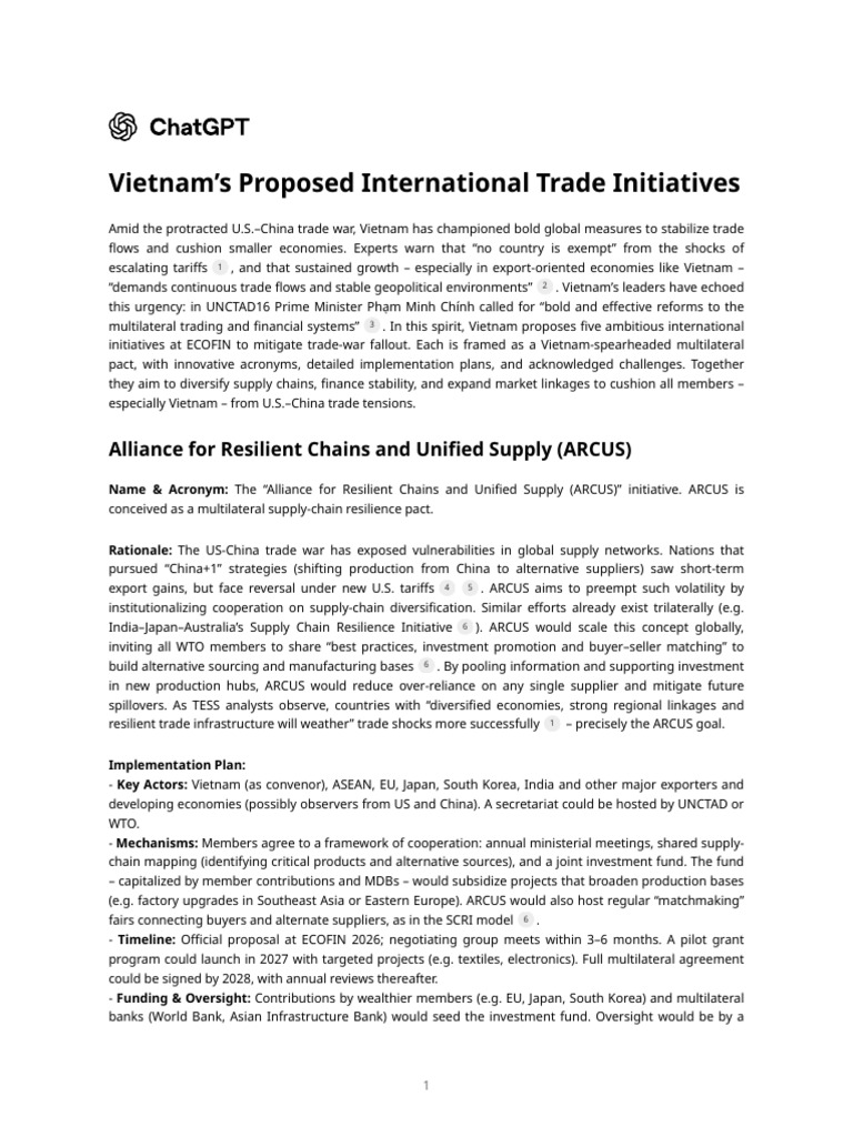 Vietnam's Trade Initiatives for Stability | PDF | World Trade ...