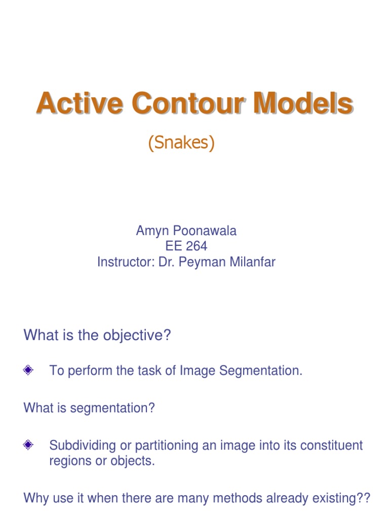 Active Contour Models: (Snakes) | PDF | Mathematical Analysis | Physics