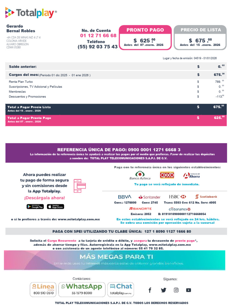 GERARDO COMPROBANTE DE DOMICILIO | PDF | Tecnología bancaria | Bancario